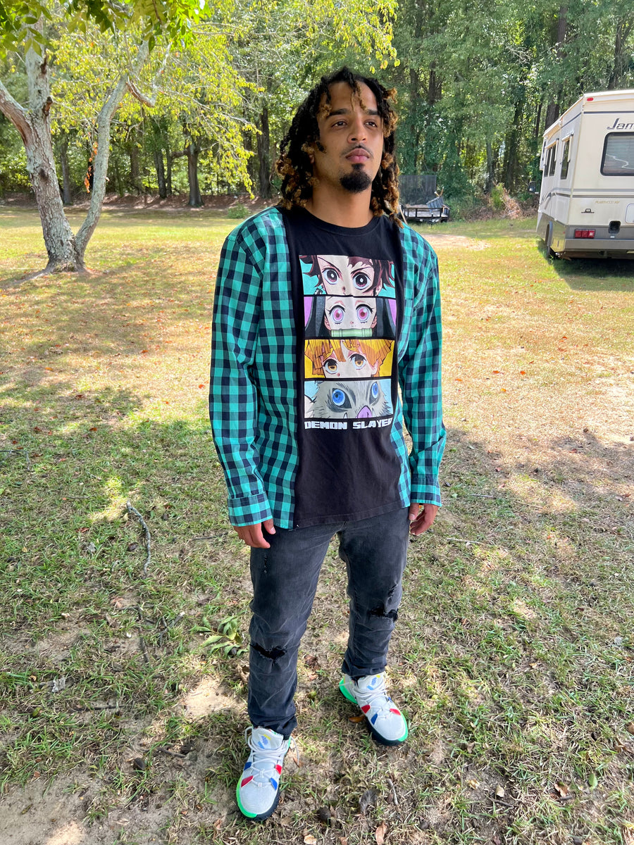 Custom demon slayer flannel shirt – Devedo Custom