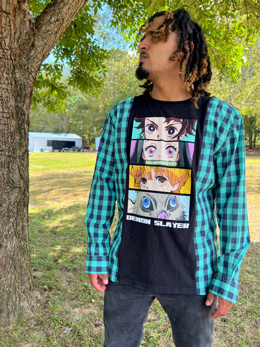 Custom demon slayer flannel shirt – Devedo Custom